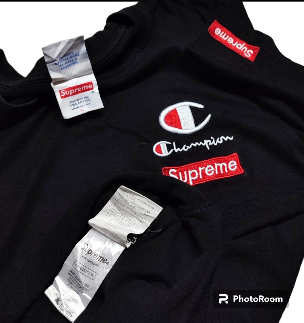 Supreme collab Champion, Men's Fashion, Tops & Sets, Tshirts & Polo ...