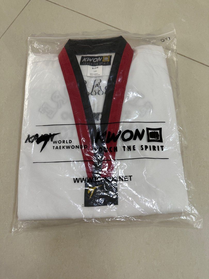 STF approved Taekwondo Uniform - Kwon Poom uniform 120cm, Sports Equipment, Other Sports ...