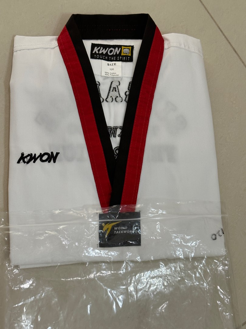 STF approved Taekwondo Uniform - Kwon Poom uniform 120cm, Sports Equipment, Other Sports ...