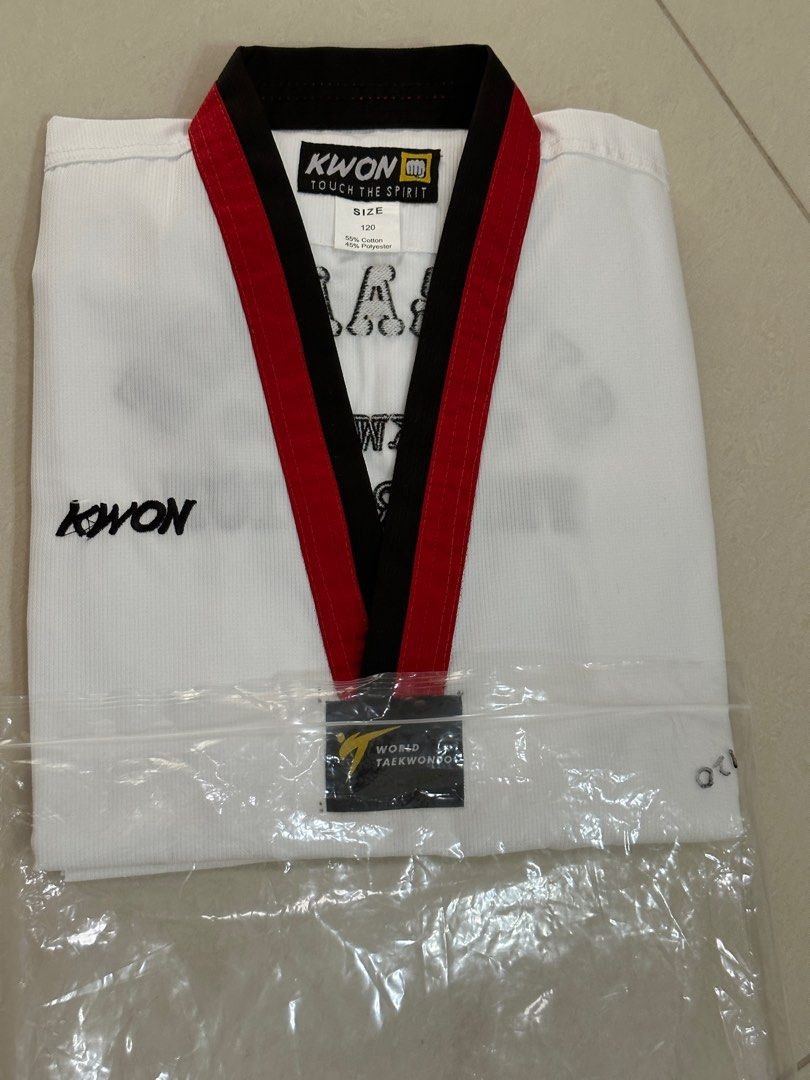 STF approved Taekwondo Uniform - Kwon Poom uniform 120cm, Sports ...