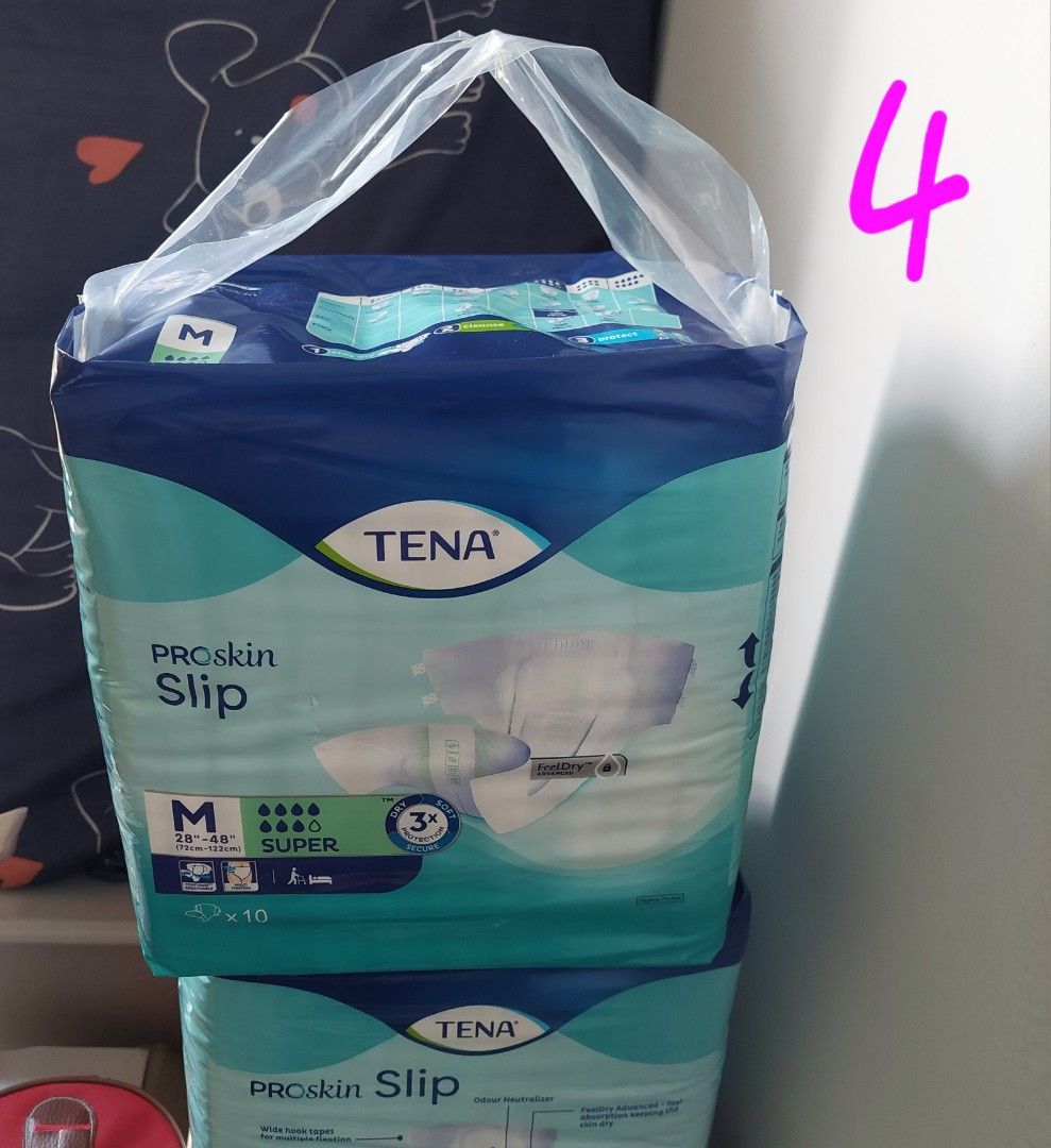 Tena adult Proskin slip diaper (M), Health & Nutrition, Assistive & Rehabilatory Aids, Adult ...