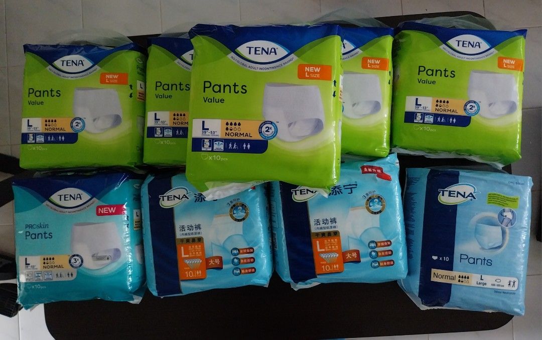 Tena Pants Diaper (L size), Health & Nutrition, Medical Supplies ...