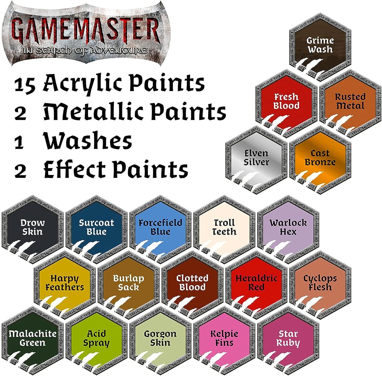 The Army Painter Acrylic Paint Set for Miniature Painting Gamemaster ...