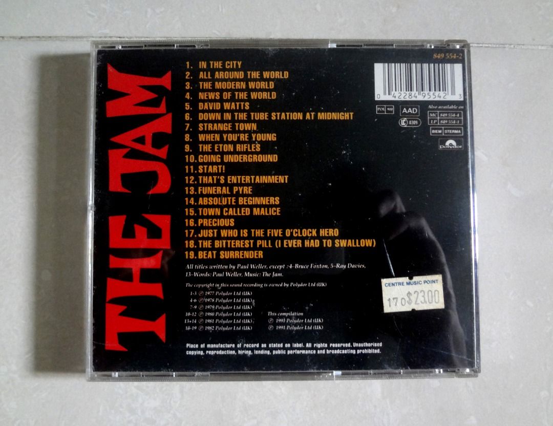 The Jam CD Greatest Hits, Hobbies & Toys, Music & Media, CDs & DVDs on ...