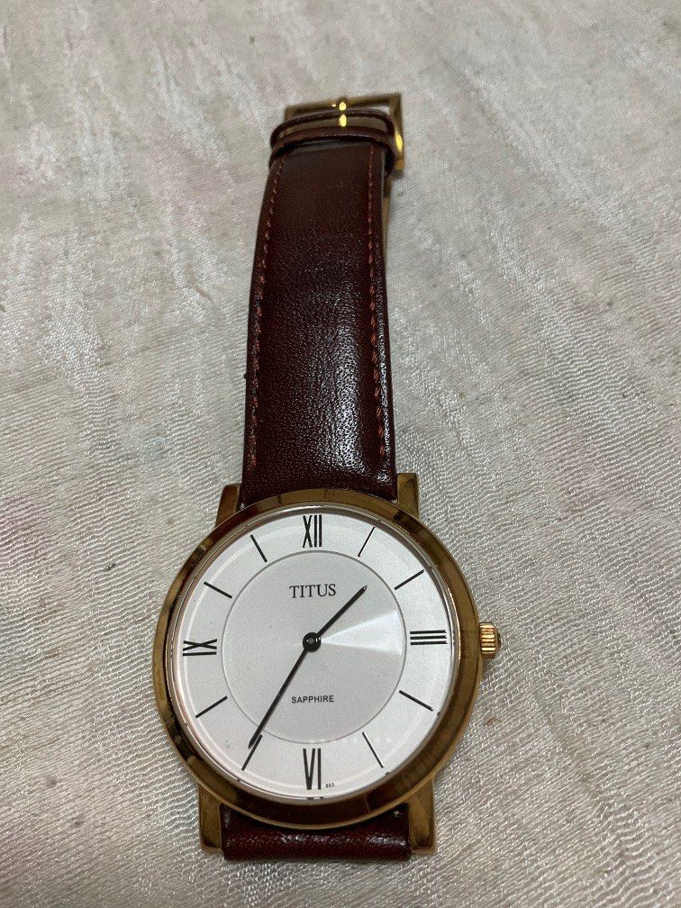 Titus leather watch, Women's Fashion, Watches & Accessories, Watches on ...