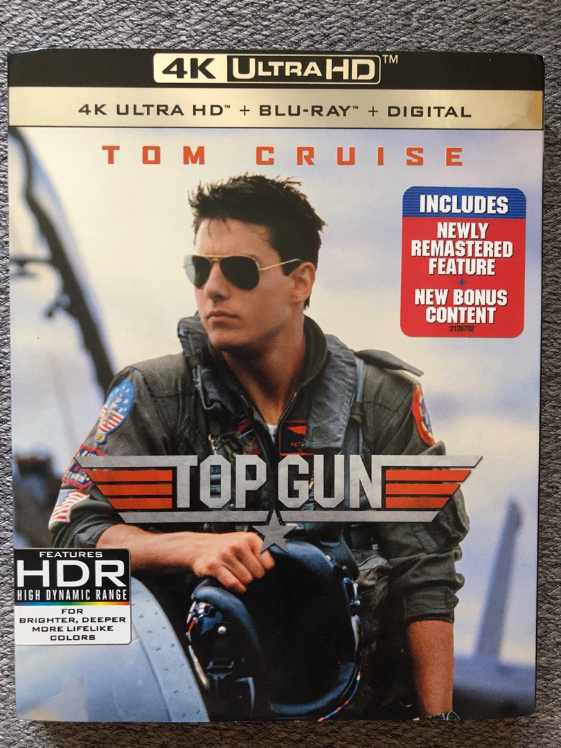 TOP GUN 4K UHD BLU RAY WITH SLIPCASE, Hobbies & Toys, Music & Media ...