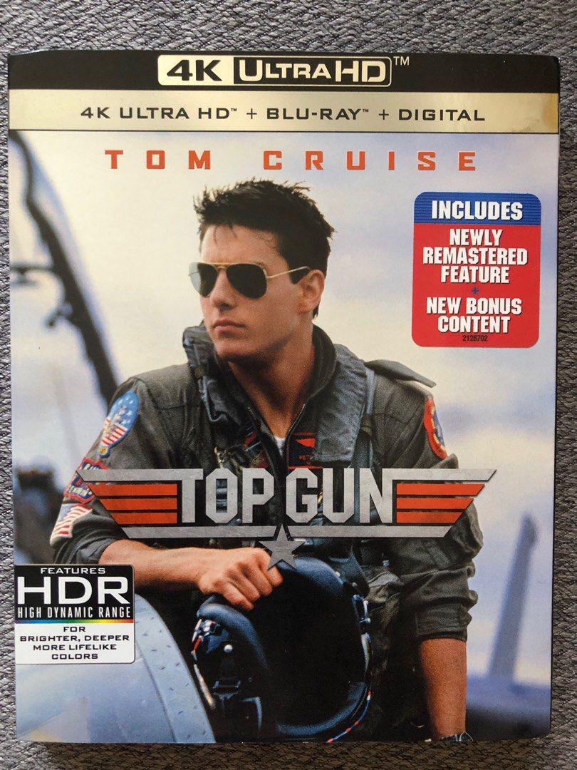 TOP GUN 4K UHD BLU RAY WITH SLIPCASE, Hobbies & Toys, Music & Media ...