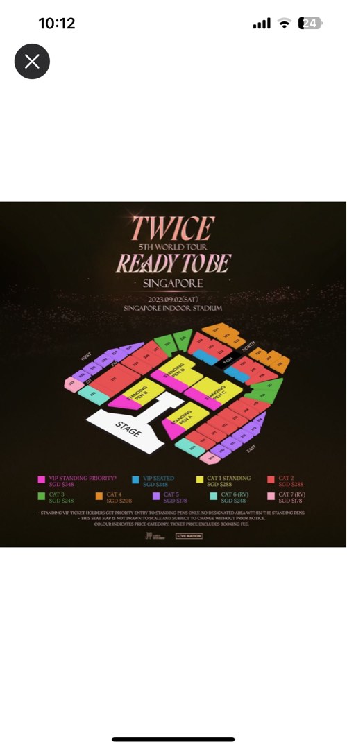 Twice Day2 VIP SEATED x1, Tickets & Vouchers, Event Tickets on Carousell