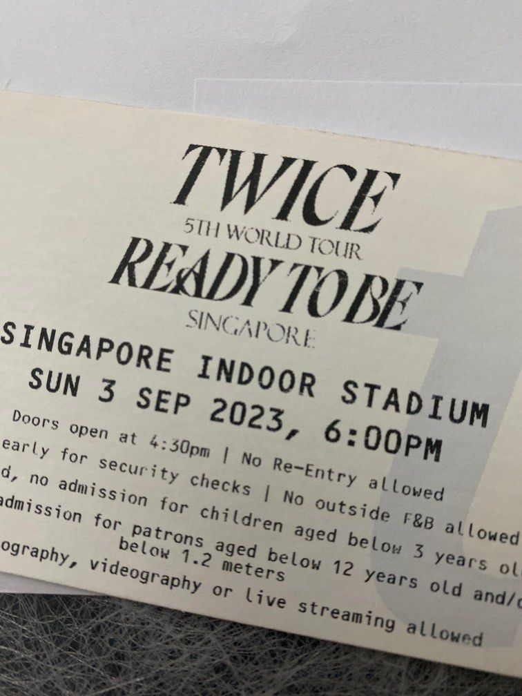 Twice Singapore Cat 1 Physical Ticket, Tickets & Vouchers, Event ...