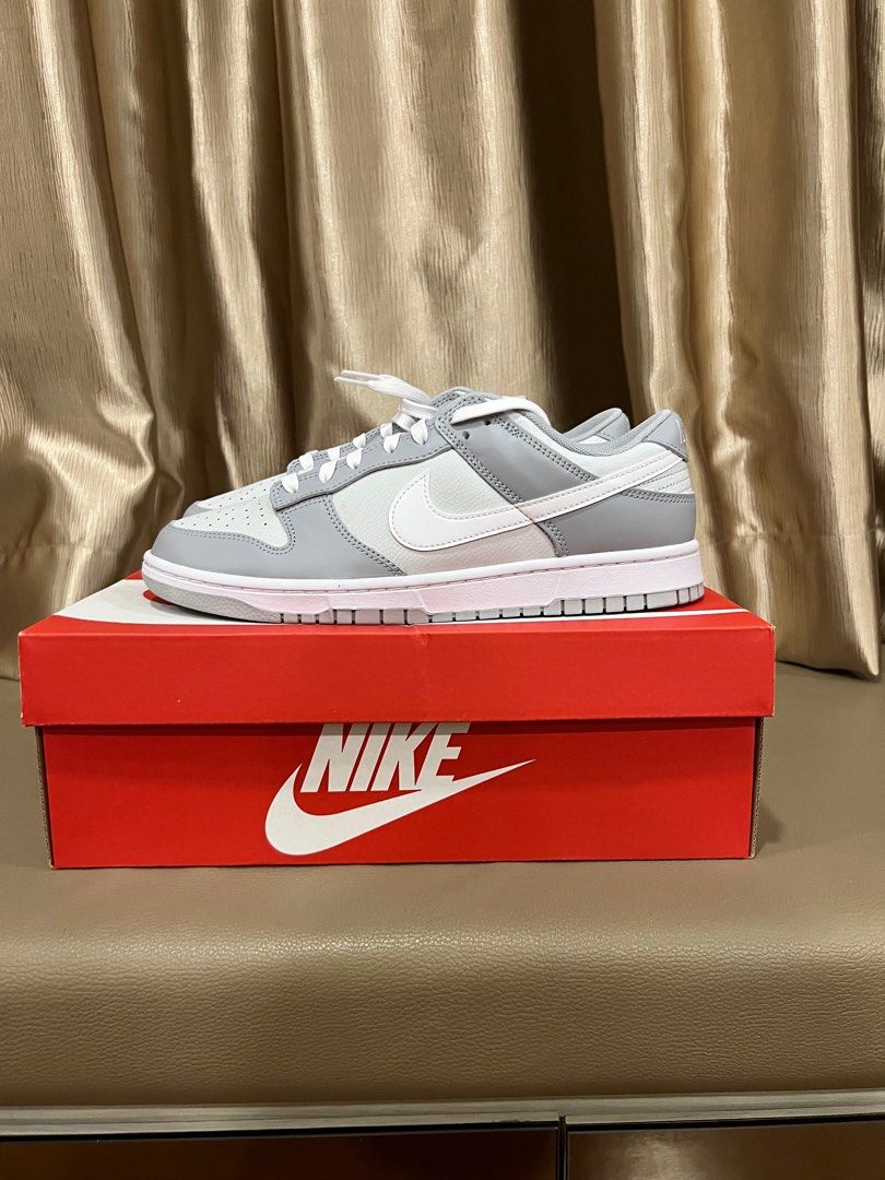 Two tone grey dunk, Men's Fashion, Footwear, Sneakers on Carousell
