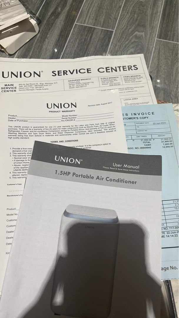 Union Portable Aircon 1.5HP, TV & Home Appliances, Air Conditioning and ...