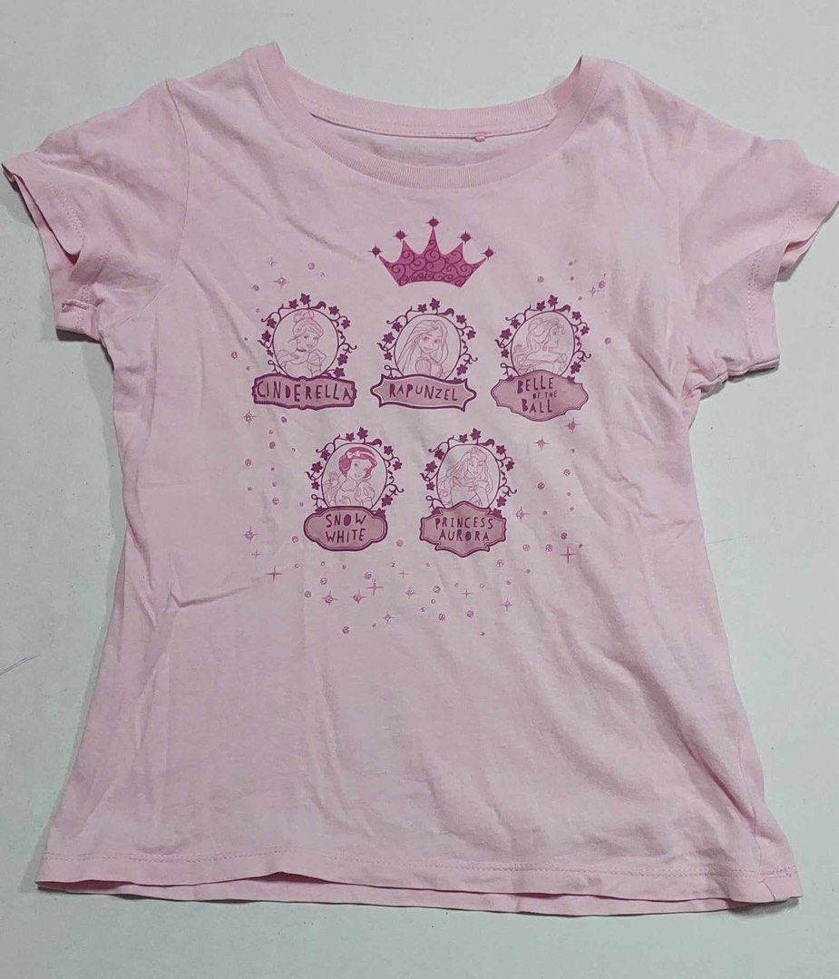 Uniqlo Pink Disney Princesses Shirt Blouse for Kids Girl on Carousell