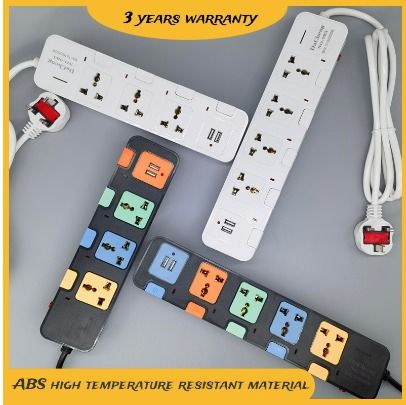 Universal extension socket 3/4/5/6WAY Fast charge power socket with USB ...