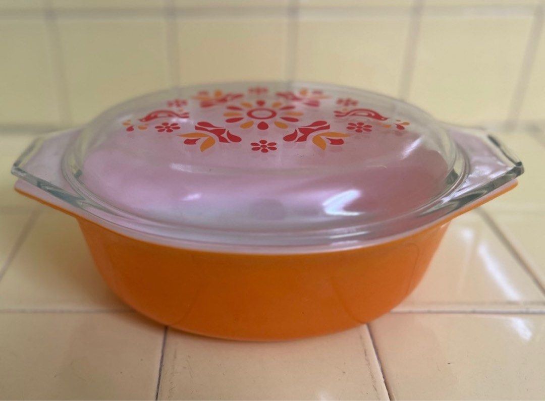 Vintage 1970s Pyrex casserole bowl with lid, Furniture & Home Living ...
