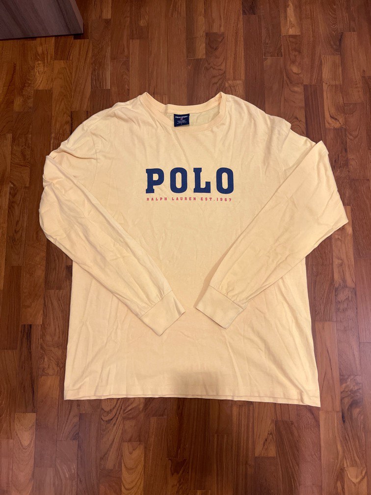 Vintage Polo Ralph Lauren Script Logo Long Sleeve Shirt, Men's Fashion ...