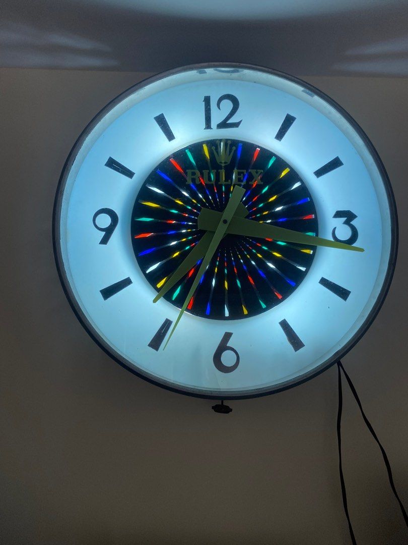 Vintage Retro SAS Lit Up Wall Clock, Furniture & Home Living, Home ...