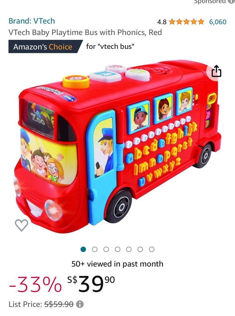VTech Bus (comes in box), Babies & Kids, Infant Playtime on Carousell