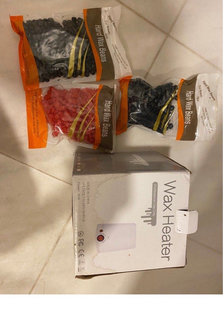 Wax heater with wax beans, Beauty & Personal Care, Bath & Body, Body ...