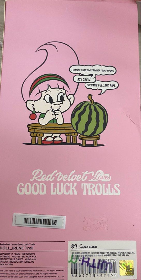 !!rare!!hard to find in sg wts red velvet good luck troll irene doll ...