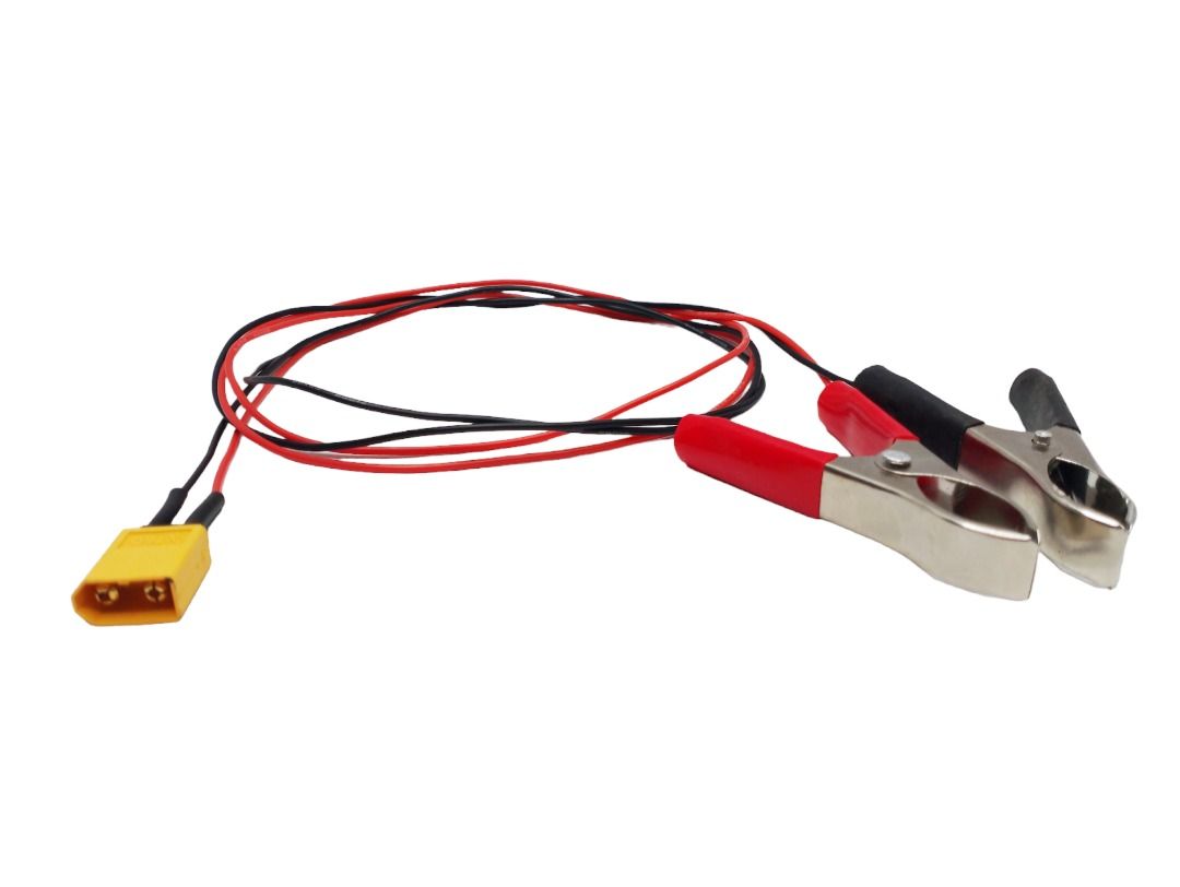 XT60 MALE to BATTERY CLAMP 10A, SILICONE WIRE 22-AWG, BEST FOR LIGHT ...