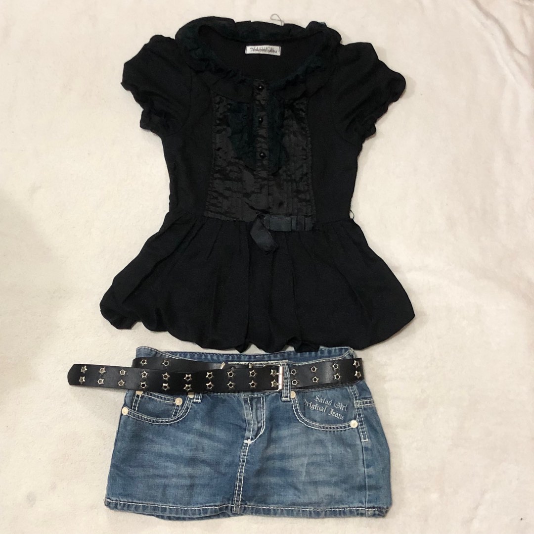 Y2K Alt baby doll top on Carousell