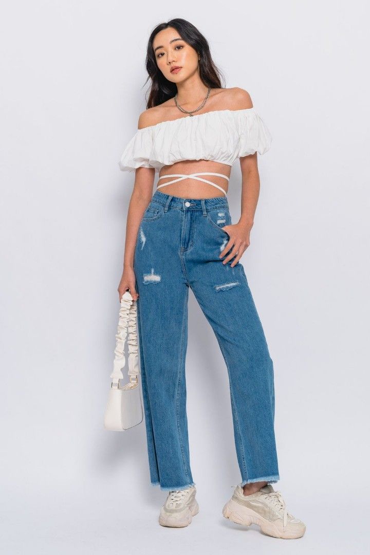 YHF Strings Attached top, Women's Fashion, Tops, Shirts on Carousell