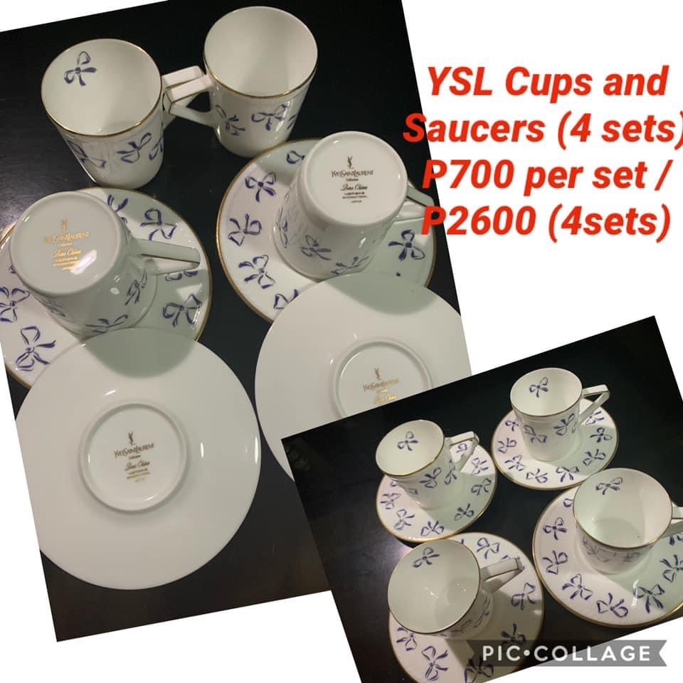 YSL Cups and Saucers on Carousell