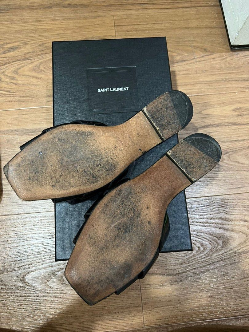 YSL Saint Laurent Nu Pieds Sandal, Fesyen Wanita, Sepatu di Carousell
