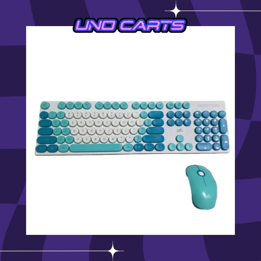 zeus ph wireless mint green keyboard and mouse, Computers & Tech, Parts ...