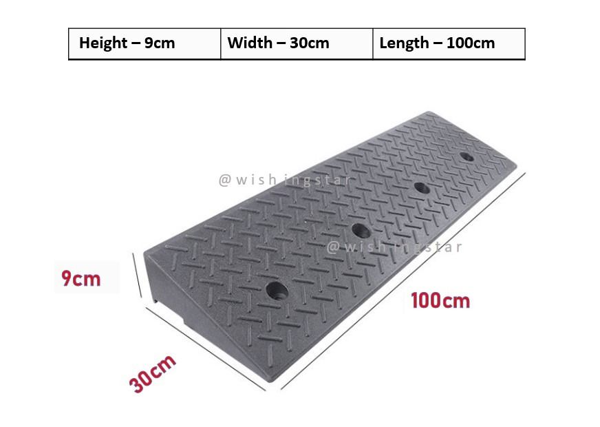 100cm Long Ramp for Kerb Wheelchair HDB Door Toilet, Health & Nutrition ...
