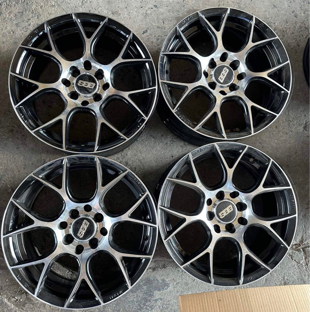 15” BBS Mesh design code 7105 Black Polish mags 4Holes pcd 100-114 Bnew ...