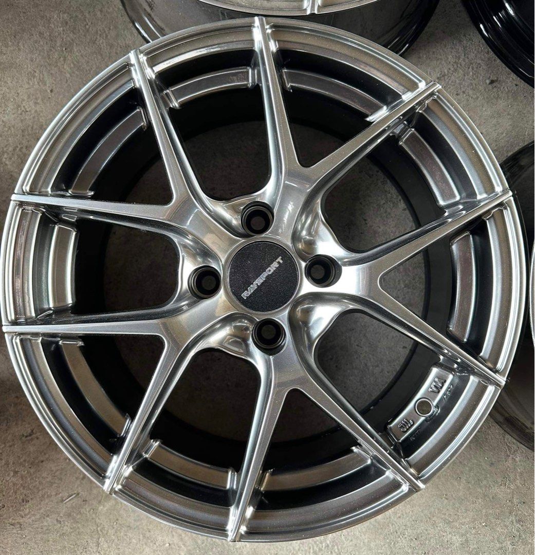 15” Raysport code 5599 Hyperblack Mags 4Holes pcd 100 brandnew, Car ...