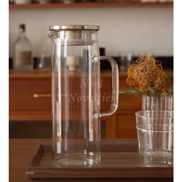 1.5L Stainless Borosilicate Hot or Cold Water Pitcher, Furniture & Home ...
