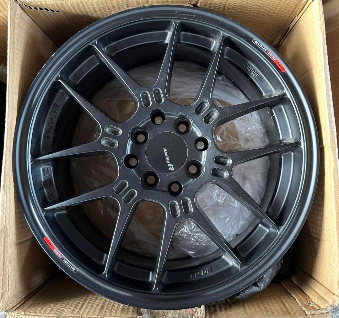 16” Enkei GTC02 design Matteblack mags 4Holes pcd 100-114 bnew, Car ...