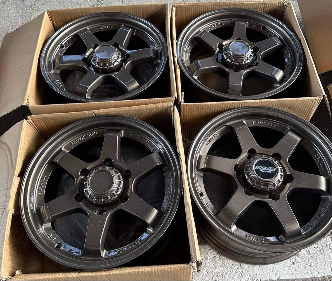 16” TE37 Rays design Wilcrox bronze mags 6Holes pcd 139 Fit Van Brandnew, Car Parts ...