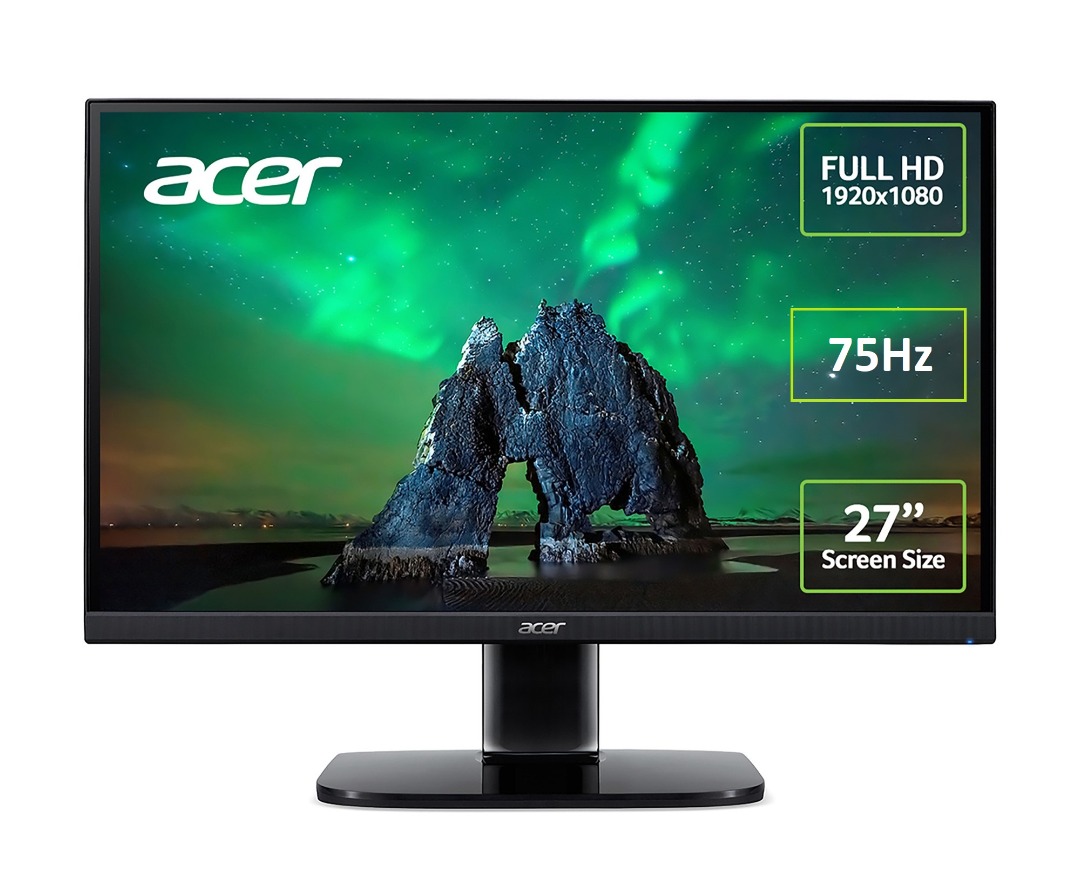 27" ACER KB272A 75Hz 1080p IPS 1ms AMD FreeSync Gaming Monitor Speaker ...
