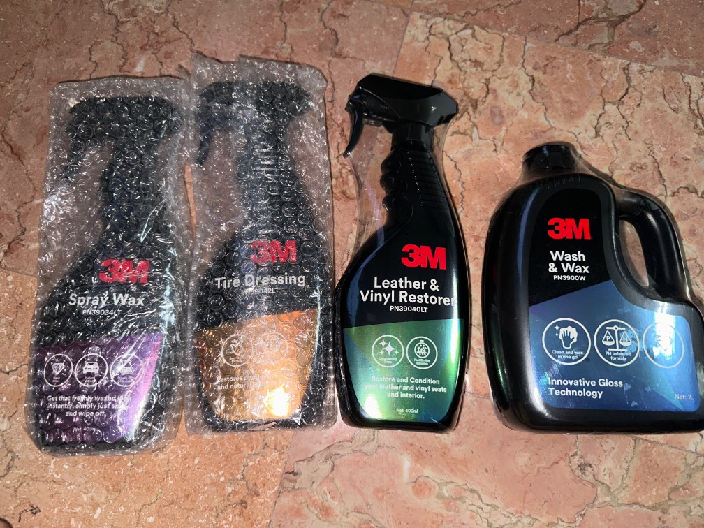 3M Car wash wax, leather clean, spray wax and tire dressing, Car ...