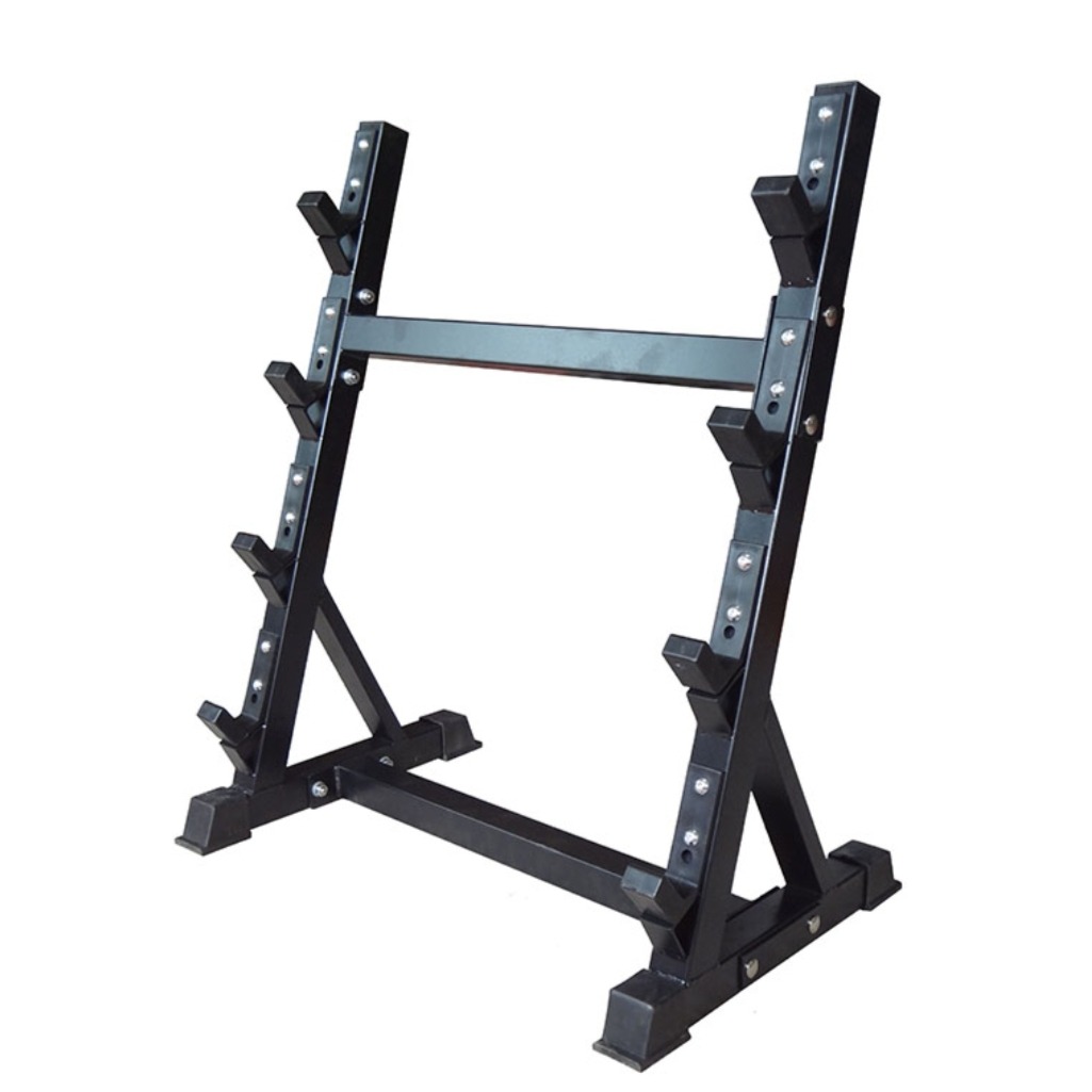 4-Tier Gym Barbell Weight Storage Rack, Sports Equipment, Exercise ...
