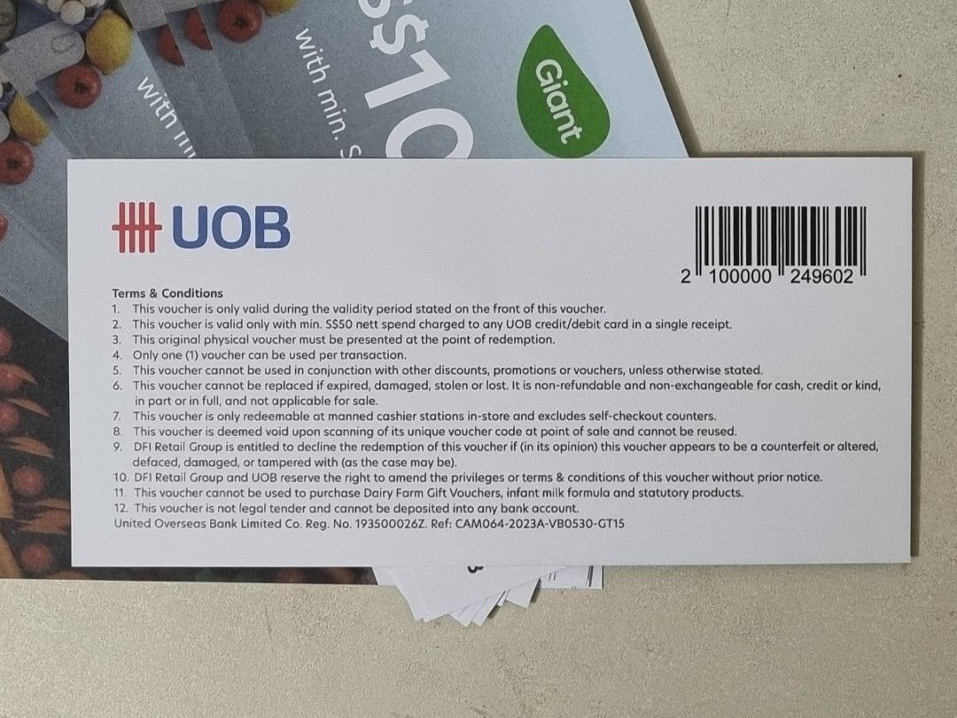 $70 for $300 Giant, Cold Storage, DFI Voucher, Tickets & Vouchers ...