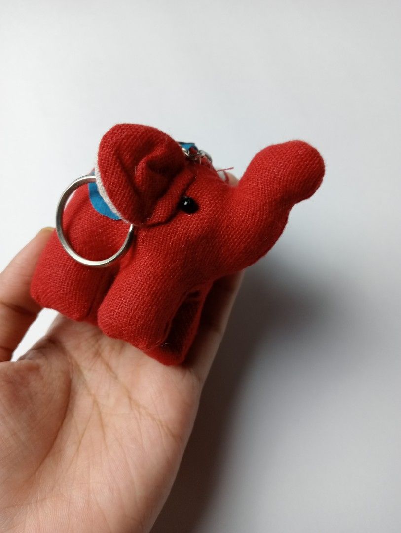 FREE Cute Red Elephant Stuffed Keychain from Thailand, Hobbies & Toys ...