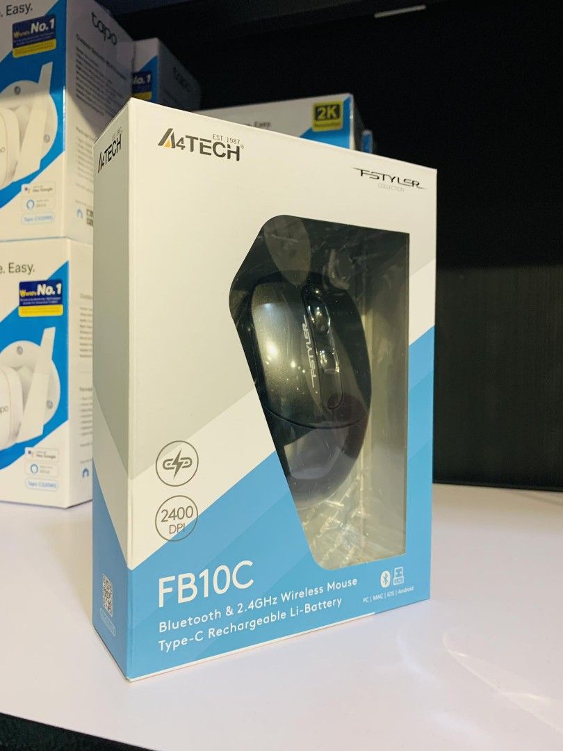 A4Tech Fstyler FB10C Rechargeable Bluetooth & 2.4ghz Wireless Mouse ...