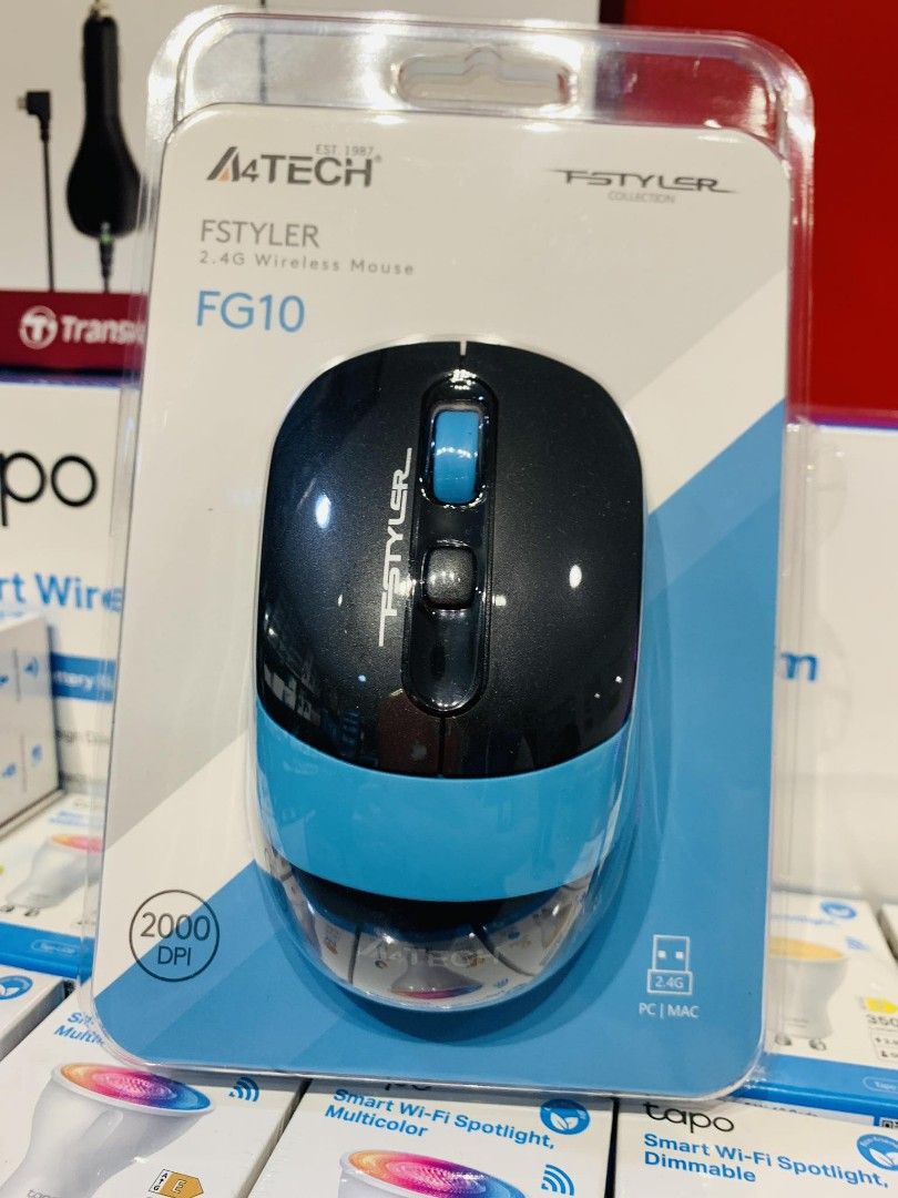A4Tech Fstyler FG10 Wireless Mouse Blue, Computers & Tech, Parts ...