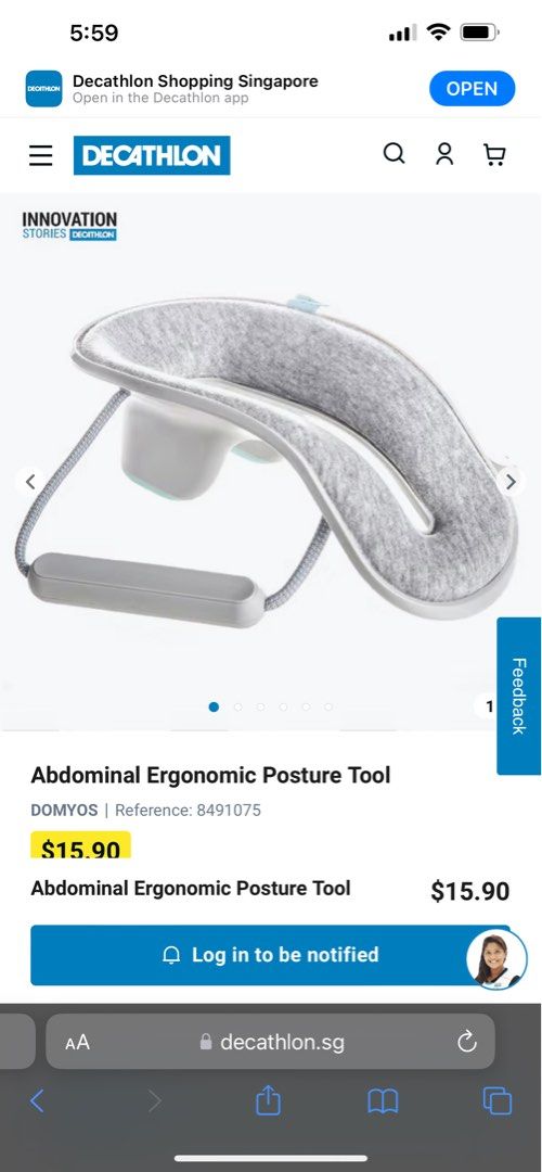 Abdominal Ergonomic Posture Tool decathlon situp, Sports Equipment ...