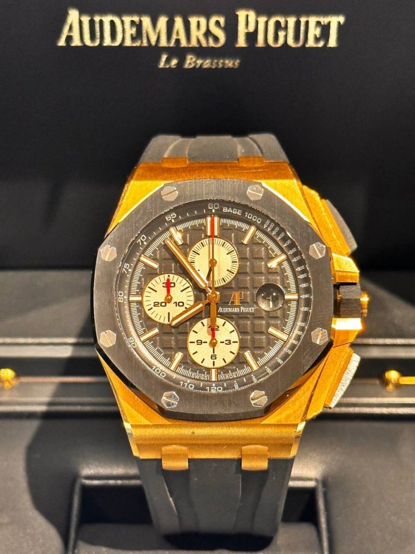 AP Royal Oak Chronograph 44 Rose Gold Ceramic 2016 26401RO, Luxury ...