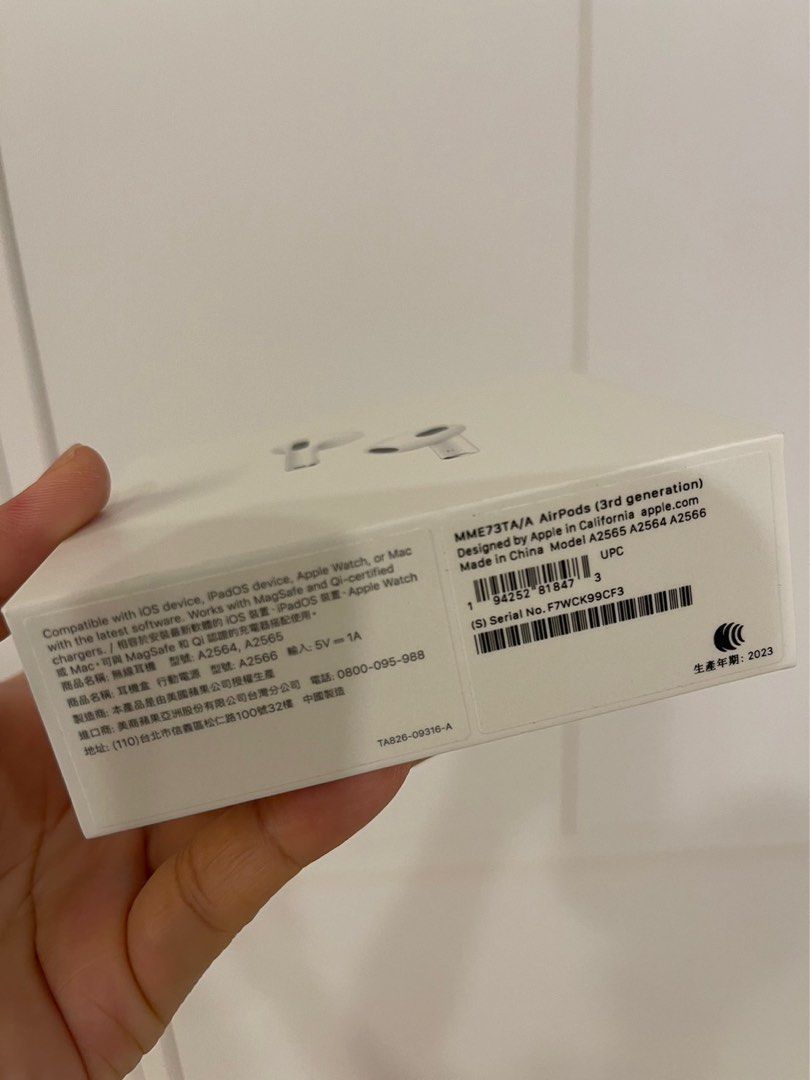 全新未拆封apple Airpods 3 支援magsafe 無線藍芽耳機無線充電 原廠公司貨 耳機及錄音音訊設備 耳機在旋轉拍賣
