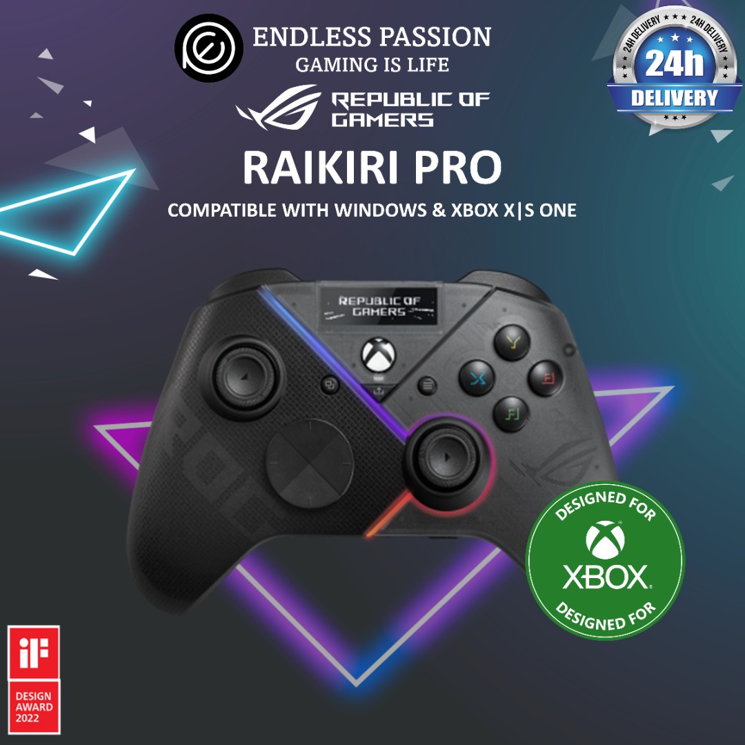 Asus ROG Raikir Pro Gaming Controller, Video Gaming, Gaming Accessories ...