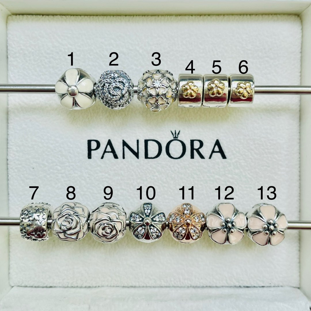Authentic Pandora Floral / Flower Clips, Women's Fashion, Jewelry ...