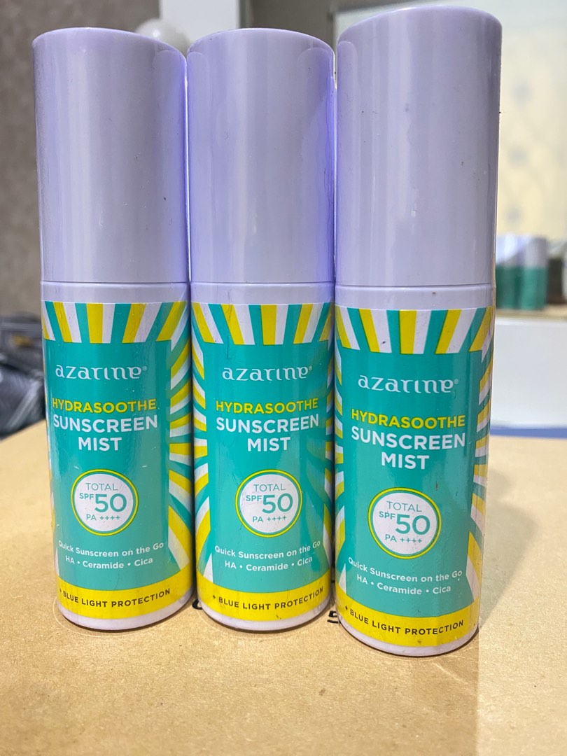 Azarine Hydrasoothe Sunscreen Mist SPF50 PA++++ 60ml reapply sunscreen ...