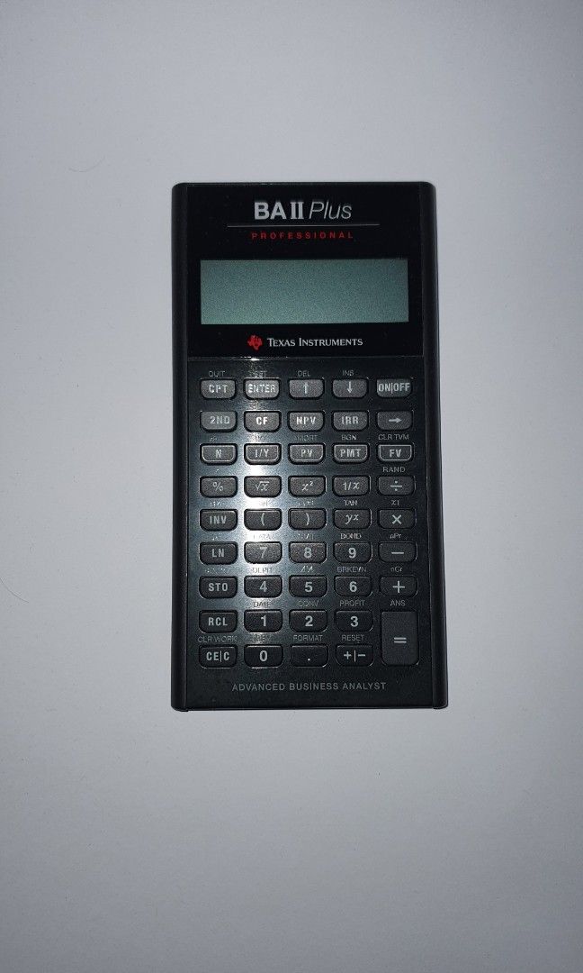 BA II Plus Professional Texas Instrument Financial Calculator ...