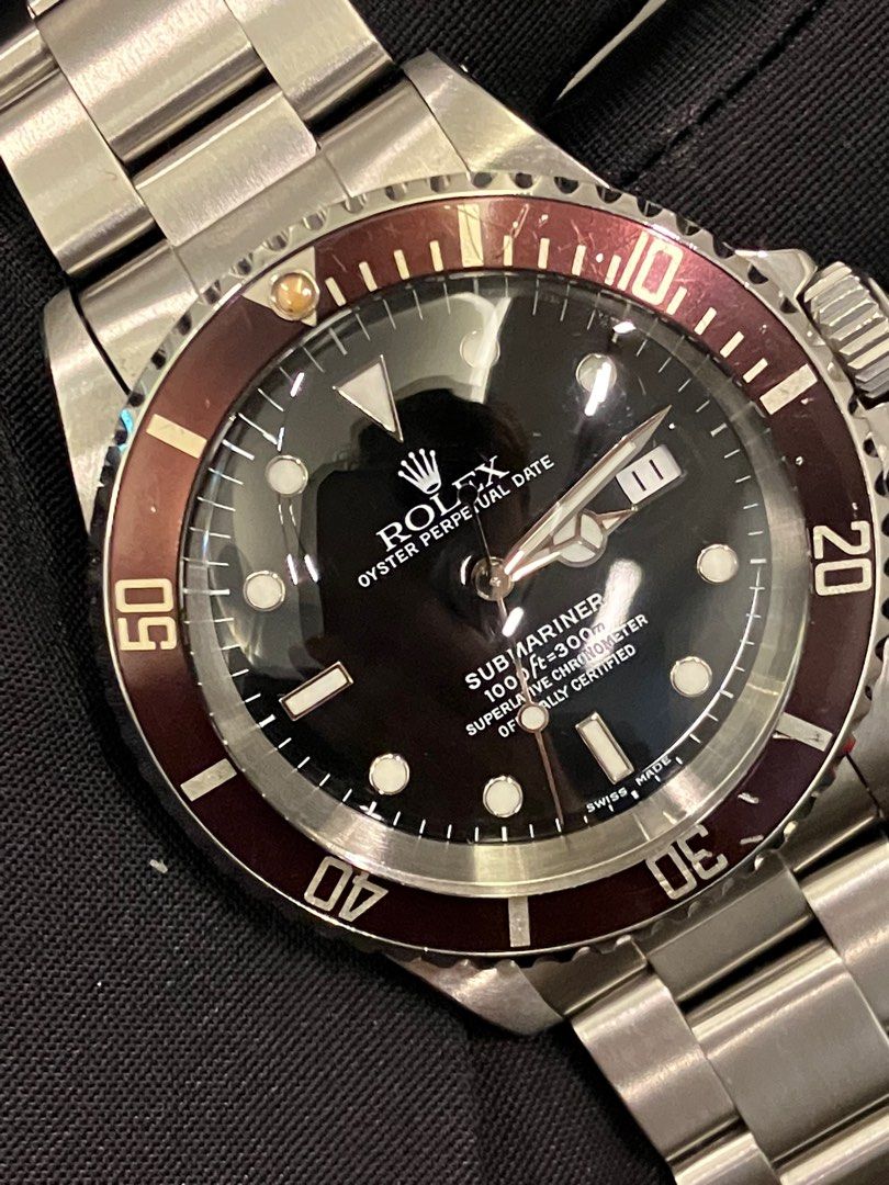 BAKED High Dome Plexi Rolex Submariner Date 16610 2000 FULL SET, Luxury ...